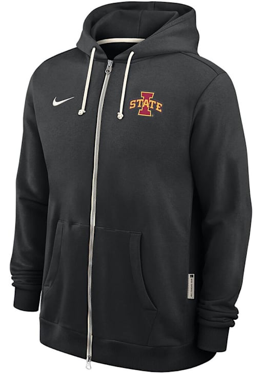 Nike Iowa State Cyclones Mens BLACK 0 Sideline Full Zip - 198606310