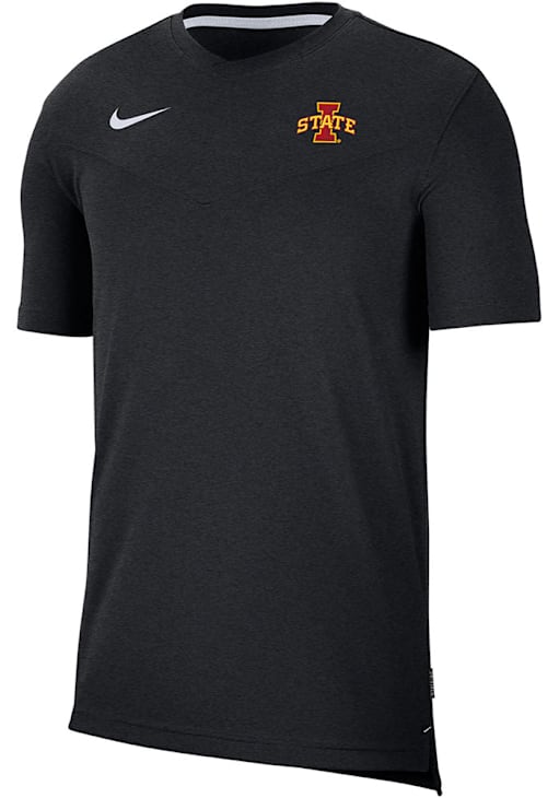 Nike Iowa State Cyclones BLACK UV Coach Short Sleeve T Shirt - 19863153