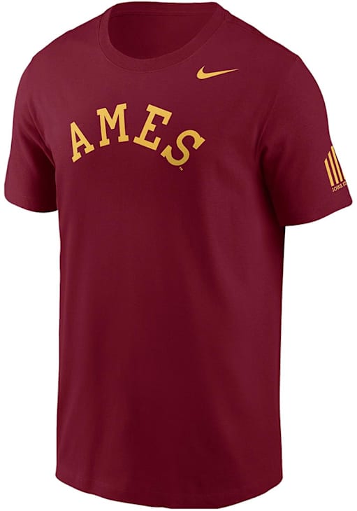 Nike Iowa State Cyclones CARDINAL Jack Trice Short Sleeve T Shirt ...