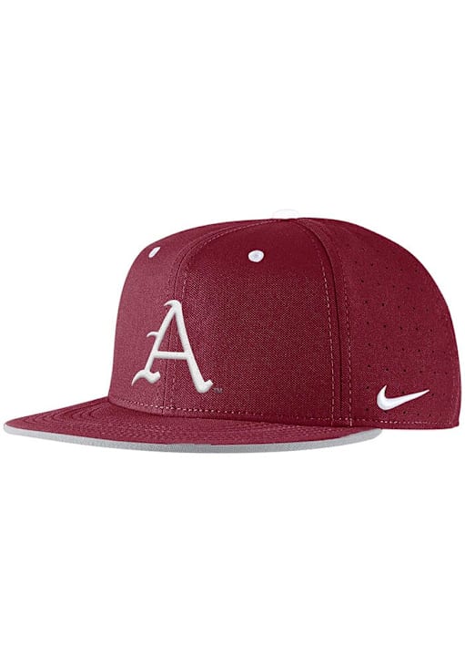 Arkansas Razorbacks Mens Pro Flat Brim Round Visor Aero Perf CARDINAL ...