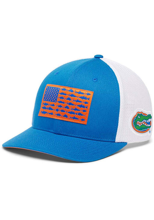 Florida Gators Mens PFG Fish Flag Flex hat BLUE Columbia Flex Hat ...