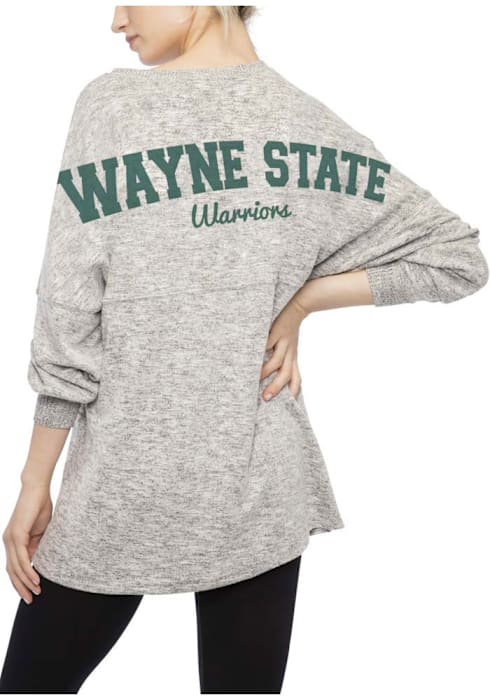 Wayne State Warriors Warriors Grey Cozy Long Sleeve LS Tee