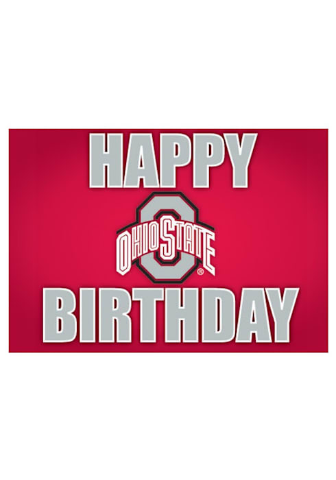 Ohio State Buckeyes Happy Birthday Card
