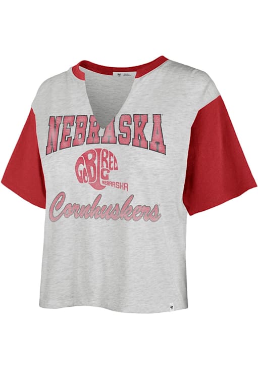 47 Nebraska Cornhuskers Womens ASH Dolly T-Shirt - 21332759