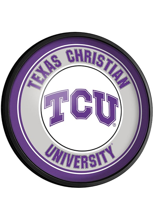 The Fan-Brand TCU Horned Frogs PURPLE Round Slimline Lighted Sign - 2211925