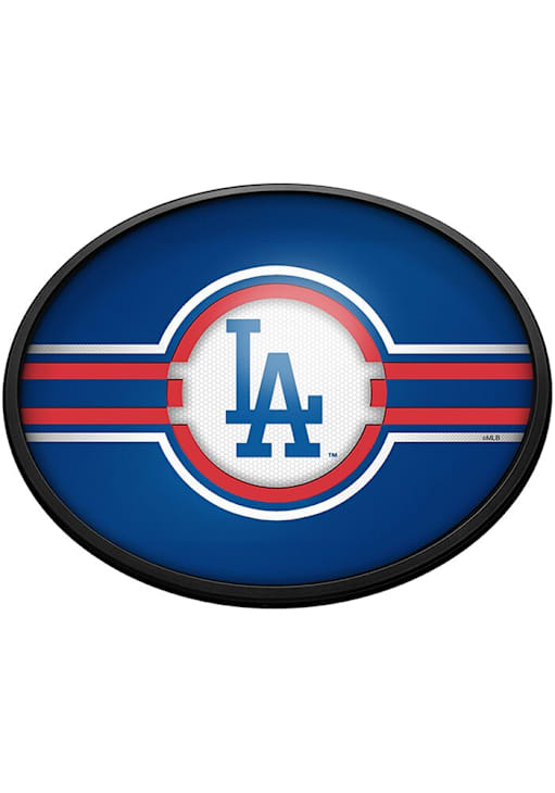 The Fan-Brand Los Angeles Dodgers Blue Logo Oval Slimline Lighted Sign ...