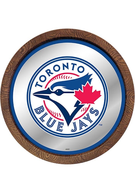 The Fan-Brand Toronto Blue Jays Blue Faux Barrel Top Mirrored Sign ...