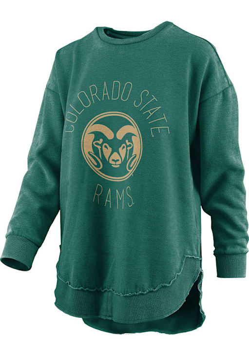 Colorado State Rams Pressbox Crew Sweatshirt Womens GREEN Bakersfield ...