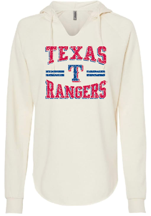 Texas Rangers Womens Pigment Dye Hoodie - BONE