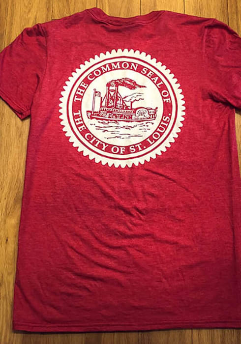 St Louis Red City Seal Short Sleeve T Shirt