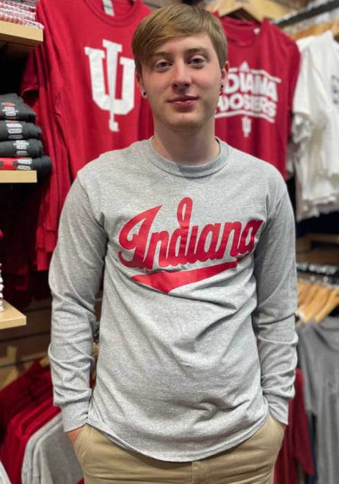 Hoosiers Script Logo Long Sleeve T Shirt