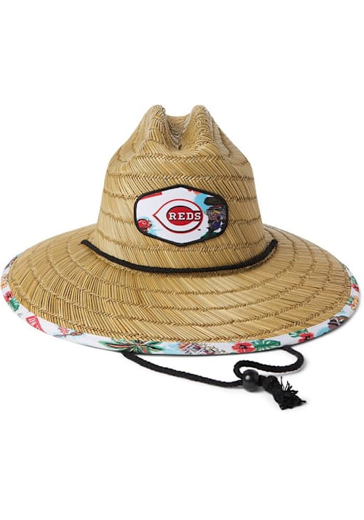 Reyn Spooner Cincinnati Reds BROWN Scenic Straw Bucket Hat - 23050089