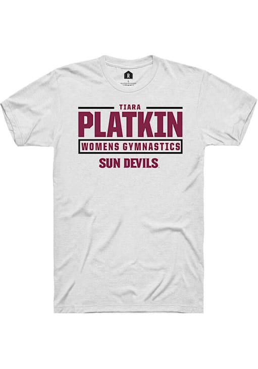 Tiara Platkin Arizona State Sun Devils Rally White NIL Stacked Box ...