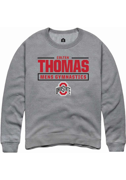Colten Thomas Mens GRAPHITE Ohio State Buckeyes NIL Stacked Box Long ...
