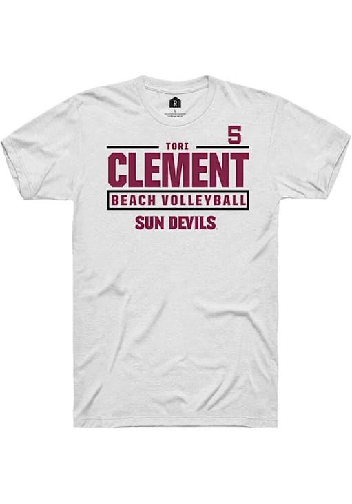 Tori Clement Arizona State Sun Devils Rally White NIL Stacked Box Short ...