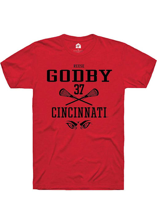 Reese Godby Red Cincinnati Bearcats NIL Sport Icon Short Sleeve T Shirt ...