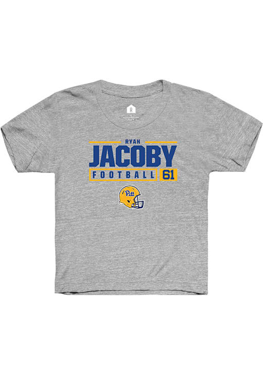 Youth SPORTGREY Pitt Panthers Ryan Jacoby NIL Stacked Box Short Sleeve ...