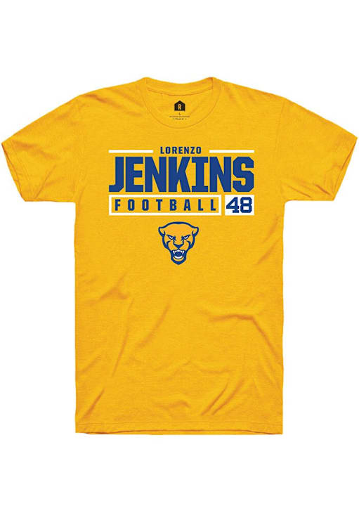 Lorenzo Jenkins Pitt Panthers Rally GOLD NIL Stacked Box Short Sleeve T ...