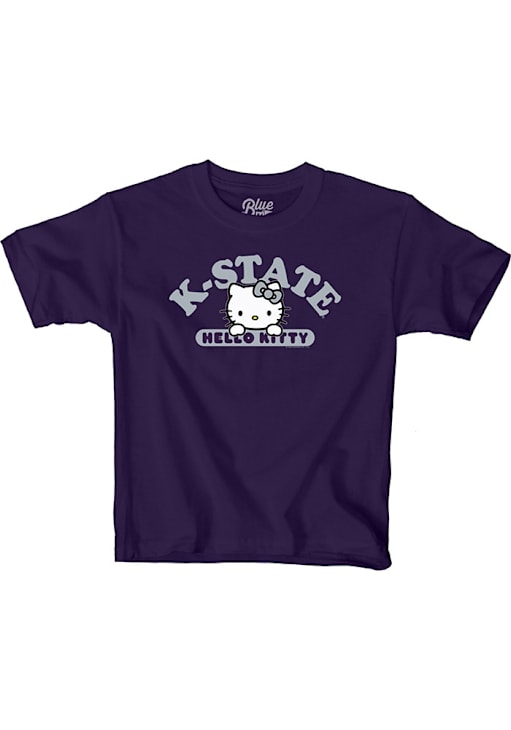 Blue 84 Girls PURPLE K-State Wildcats Hello Kitty Team Wordmark Short ...