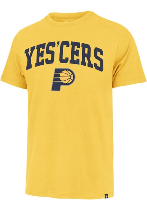 47 Indiana Pacers GOLD Yes 'Cers Short Sleeve Fashion T Shirt - 2574340
