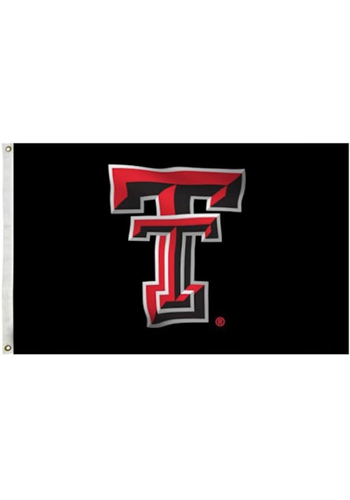 Texas Tech Red Raiders 3x5 Black Grommet BLACK Silk Screen Grommet Flag ...