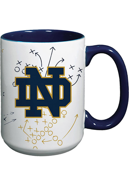 Notre Dame Fighting Irish White 15oz Playbook Ceramic Mug - 2840897