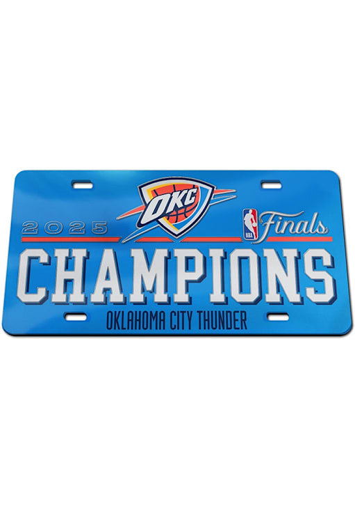 Oklahoma City Thunder License Plate- Oklahoma City Thunder BLUE 2025 ...