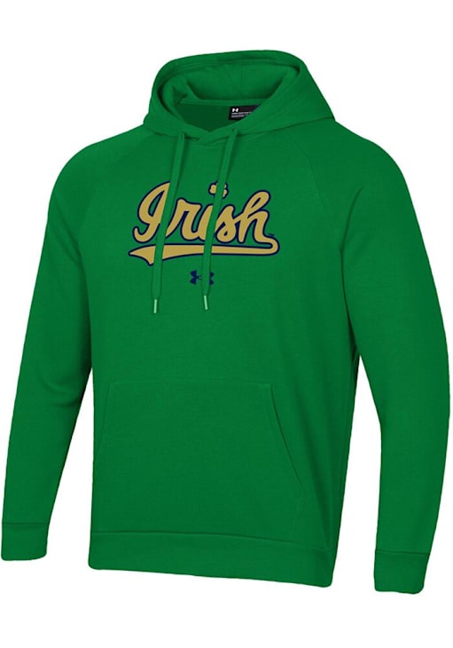 Under Armour Notre Dame Fighting Irish Mens KELLY Metallic Script ...