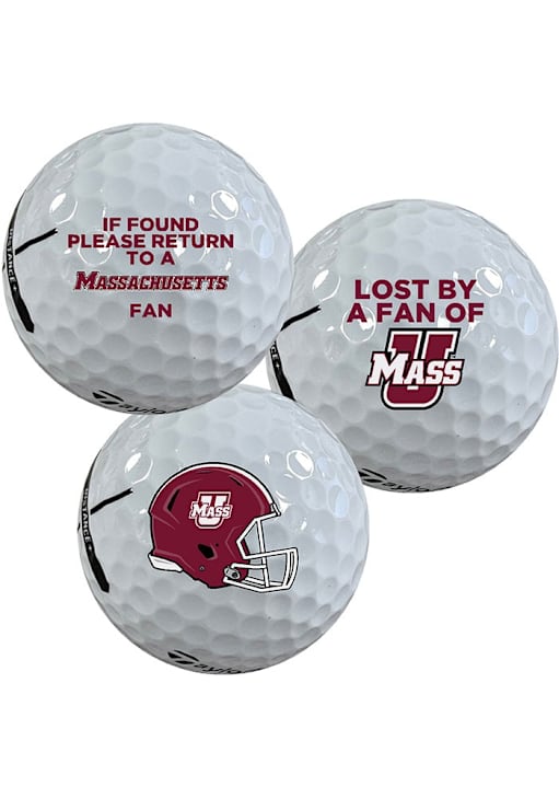 Massachusetts Minutemen White Fun Sayings team logo Golf Balls - 30833758