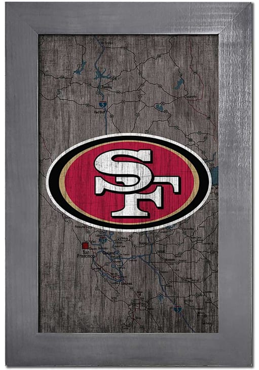 San Francisco 49ers City Map Sign Red - 326215866