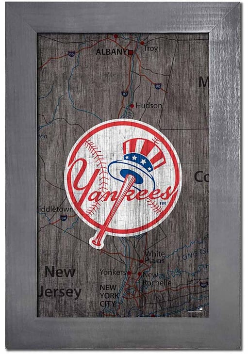 New York Yankees City Map Sign Blue - 32623996