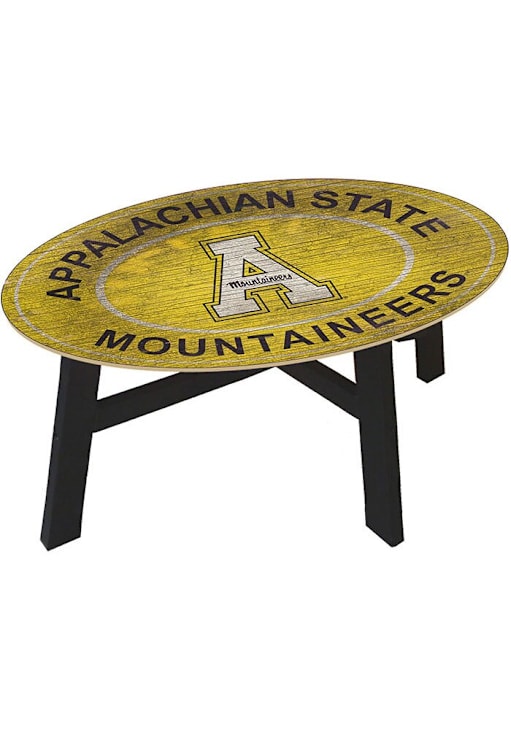 Appalachian State Mountaineers Logo Heritage Logo Black Coffee Table