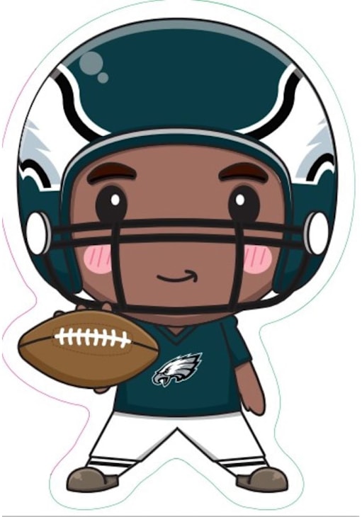 Eagles Football Stickers FOOTBALL EAGLES MASCOT DECAL / STICKER 04