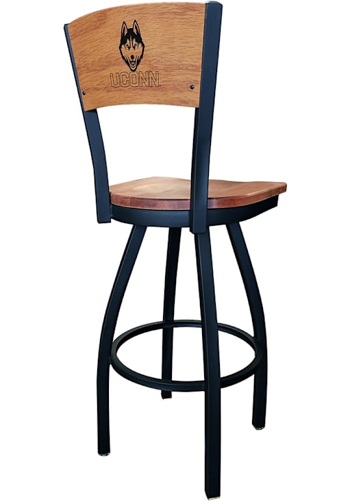 UConn Huskies BROWN Maple Seat Maple Back Swivel Pub Stool - 3368685