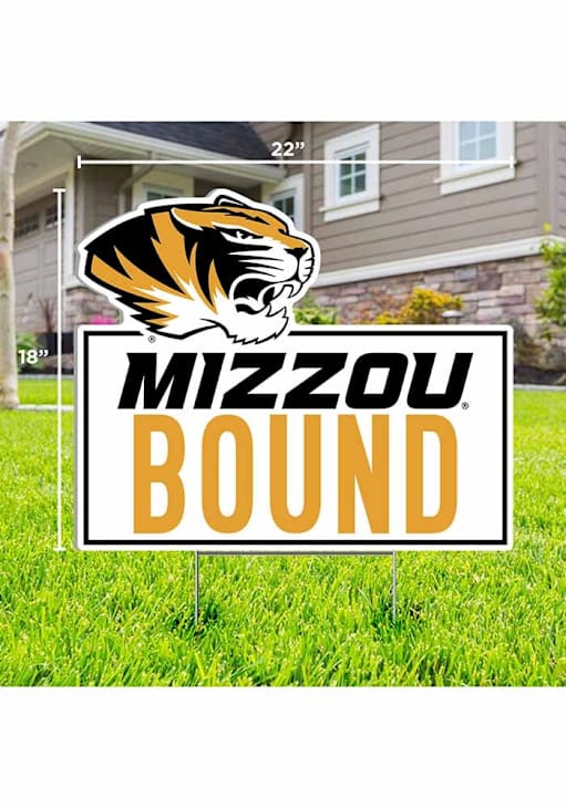 Missouri Tigers White School Bound Yard Sign - 337550860