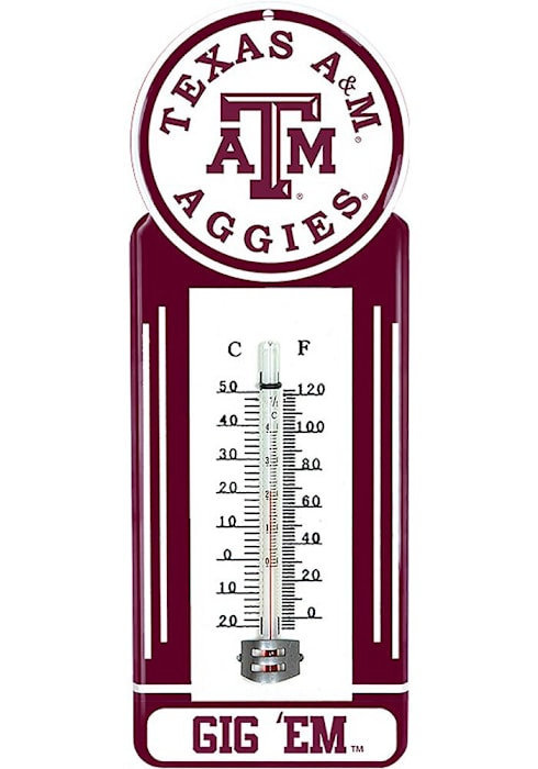 Texas A&M Aggies Metal Thermometer Weather Tool