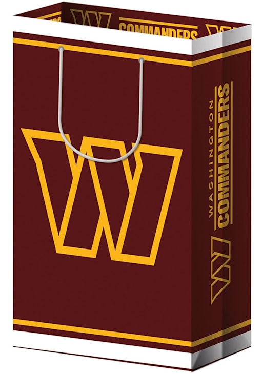 Washington Commanders 9x13 Matte BURGUNDY Gift Bag - 35548985