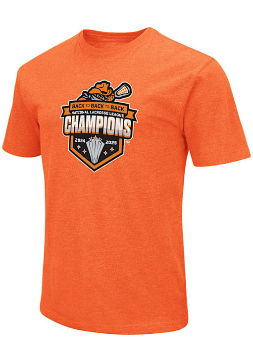 Colosseum Buffalo Bandits ORANGE 2025 League Champions Back to Back to Back Short Sleeve T Shirt ...