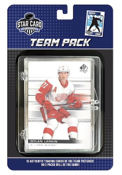 Detroit Red Wings Red Team Pack Collectible Hockey Cards - 3870109
