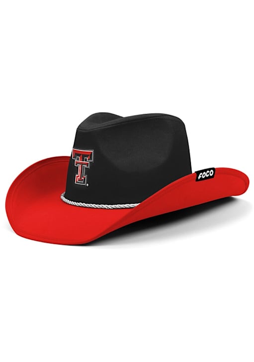 Forever Collectibles Texas Tech Red Raiders BLACK Two-Tone Cowboy Hat ...