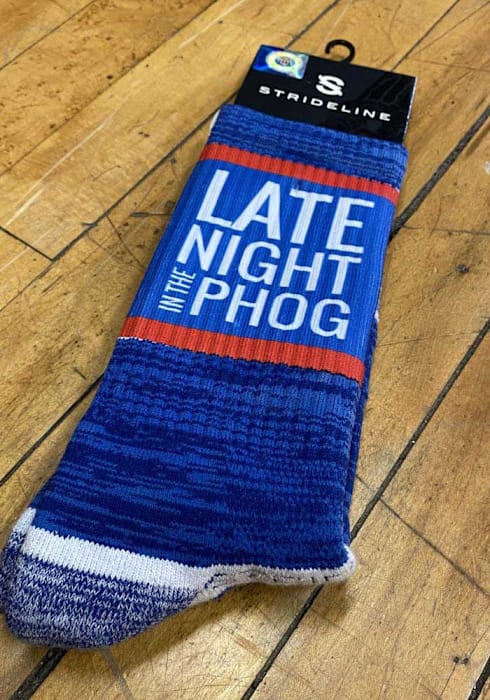 Kansas Jayhawks Strideline Late Night in the Phog Mens Crew Socks