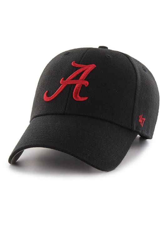 47 Alabama Crimson Tide BLACK MVP Adjustable Hat - 47000179