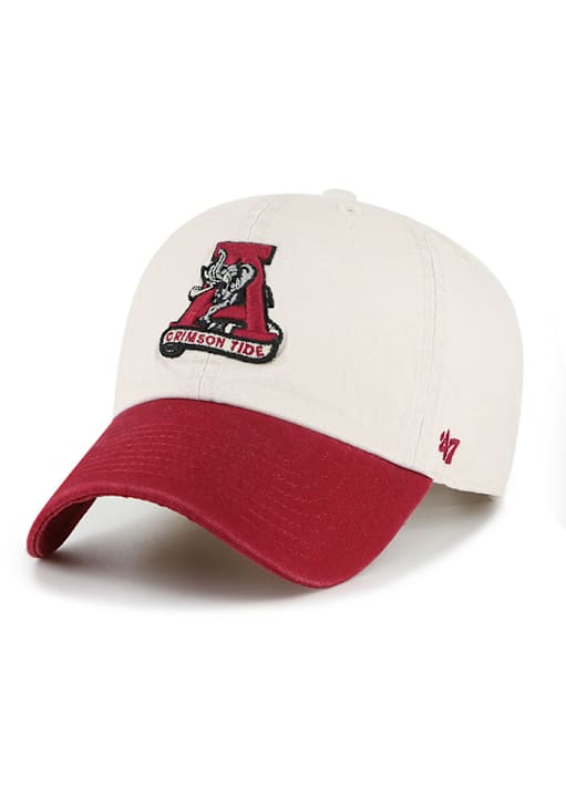 47 Alabama Crimson Tide IVORY Vintage Sidestep Clean Up Adjustable Hat ...