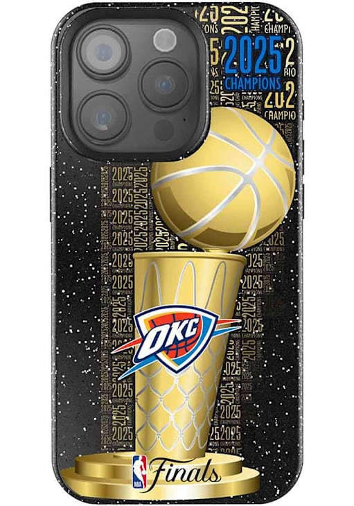 Oklahoma City Thunder 2025 NBA Champions iPhone Bling BLACK Phone Cover ...