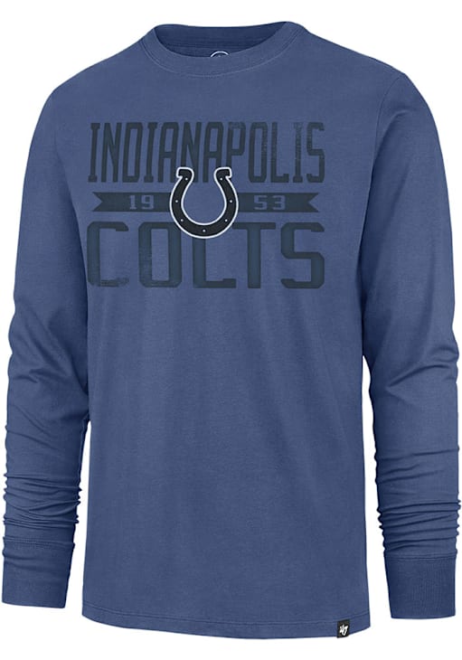 47 Indianapolis Colts BLUE WIDE OUT FRANKLIN Long Sleeve Fashion T ...