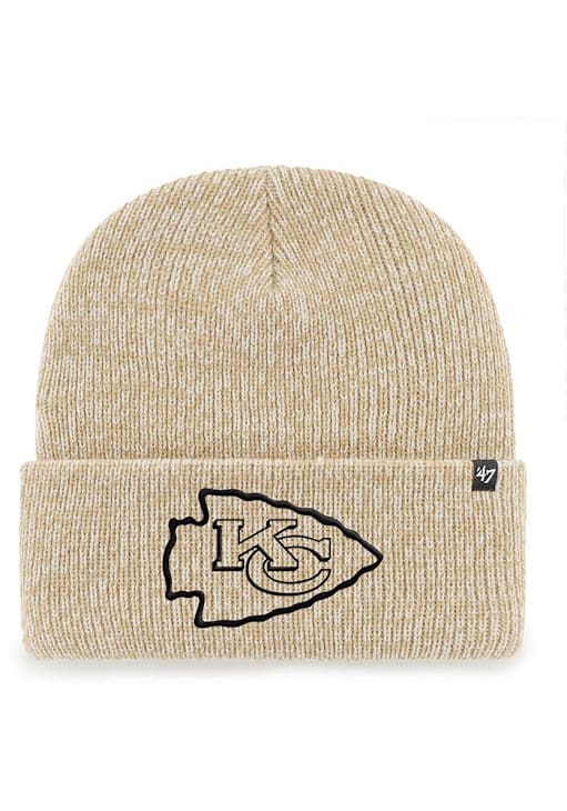 Kansas City Chiefs 47 TAN Tonal Logo Brain Freeze Cuff Knit Hat - 48020951