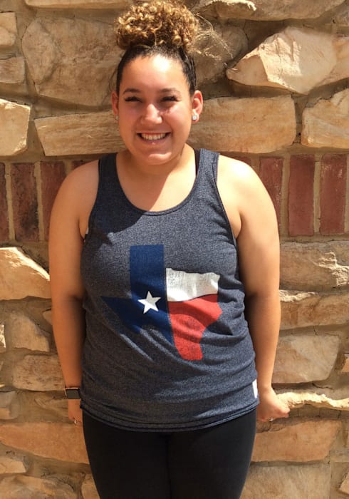Original Retro Brand Texas Navy Blue Flag State Shape Short Sleeve Tank Top