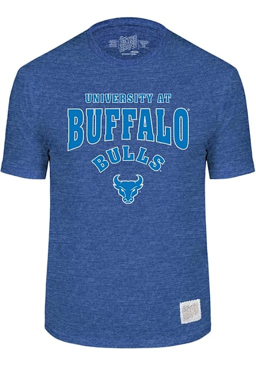 Original Retro Brand Buffalo Bulls ROYAL Arch Name and Logo Short ...