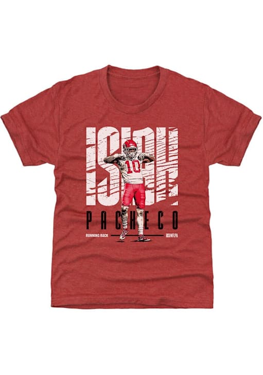 Isiah Pacheco Kansas City Chiefs Youth Red Pose Short Sleeve Player T ...