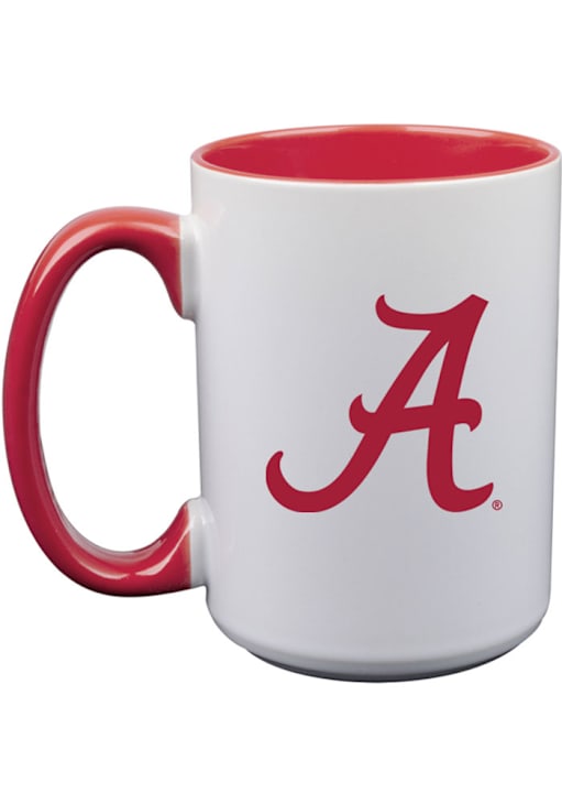 Alabama Crimson Tide White 15oz Ceramic Ceramic Mug - 5244361